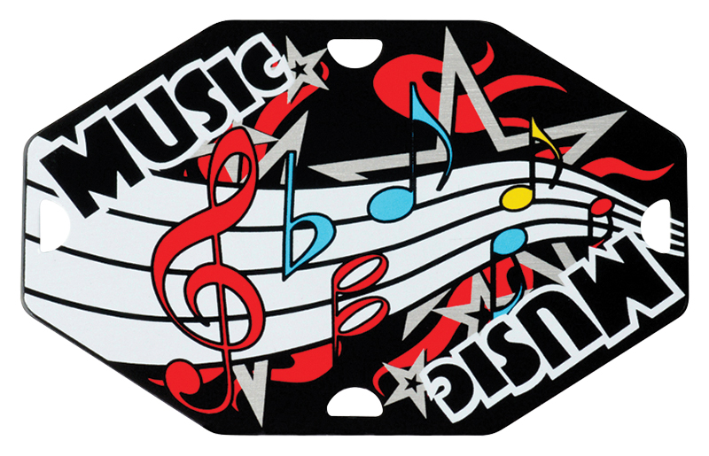 Aluminum Street Tags - Music - Elite Promotional Marketing